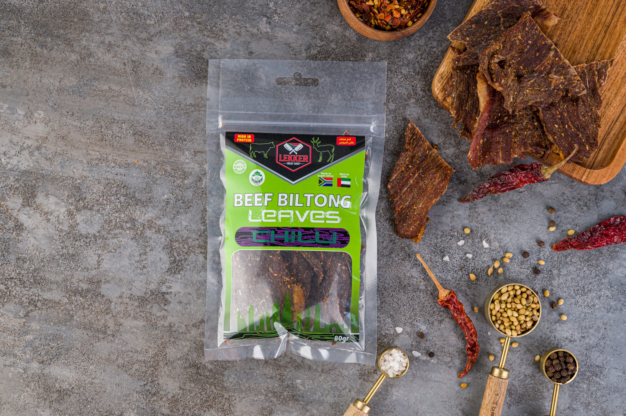 Beef Biltong Chilli Leaves – Lekker Bitlong Shop